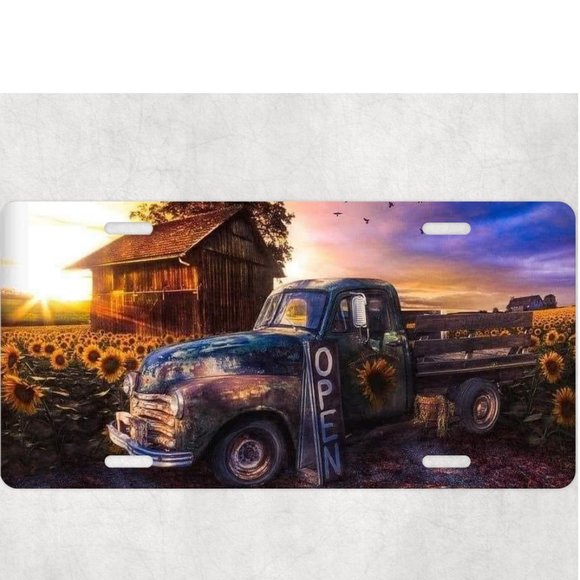 Country Grace With Alisha | Wall Decor | Sunflower Old Truck Custom Car ...